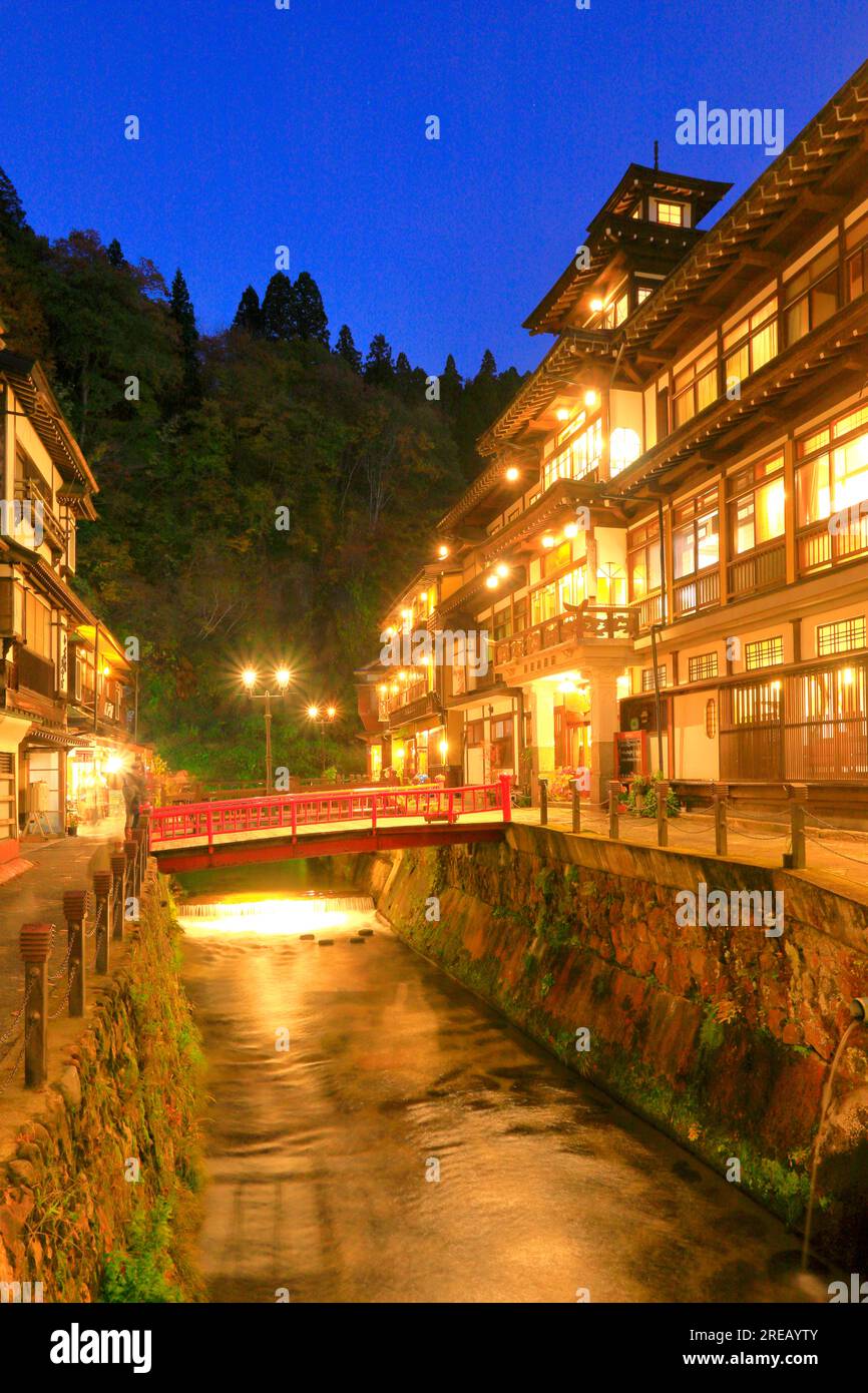 Ginzan Onsen in Autumn Stock Photo - Alamy