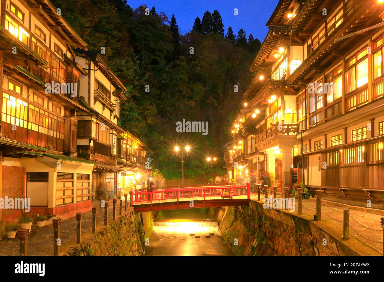 Ginzan Onsen in Autumn Stock Photo - Alamy