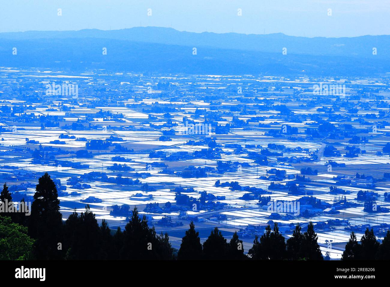 Scattered villages in spring Stock Photo - Alamy