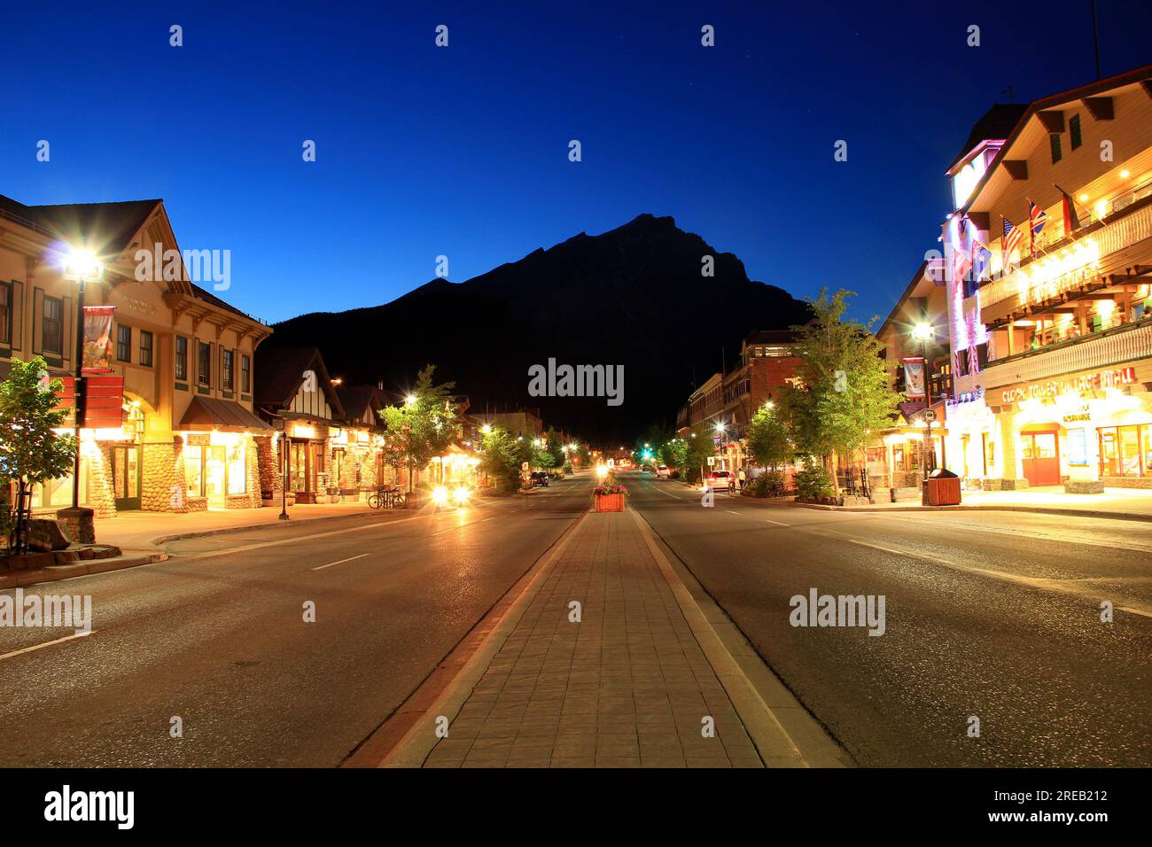 Banff at night. Isn't it beautiful Stock Photo - Alamy