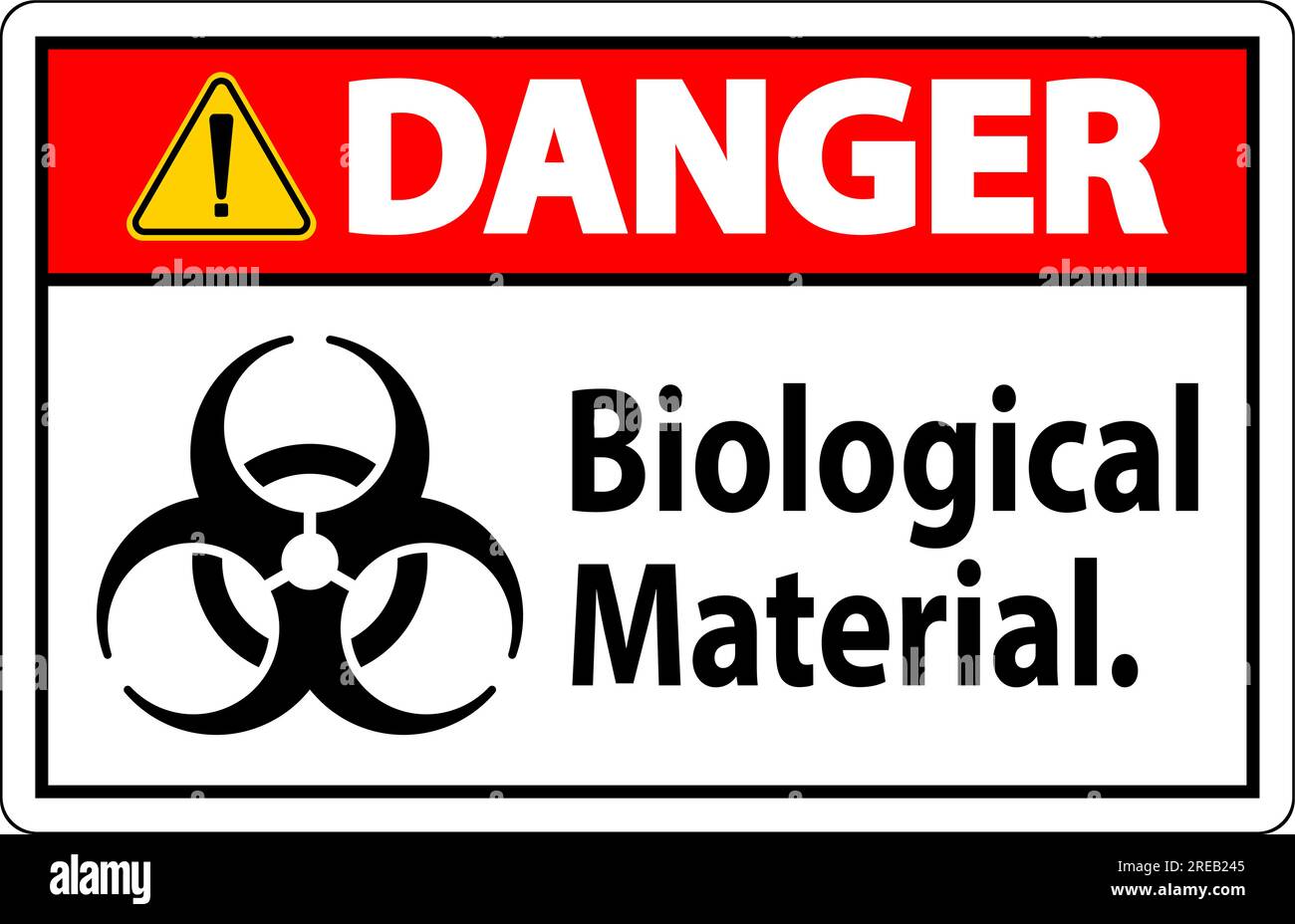 Danger Label Biological Material Sign Stock Vector Image & Art - Alamy