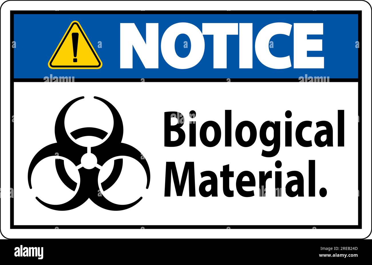 Notice Label Biological Material Sign Stock Vector Image & Art - Alamy