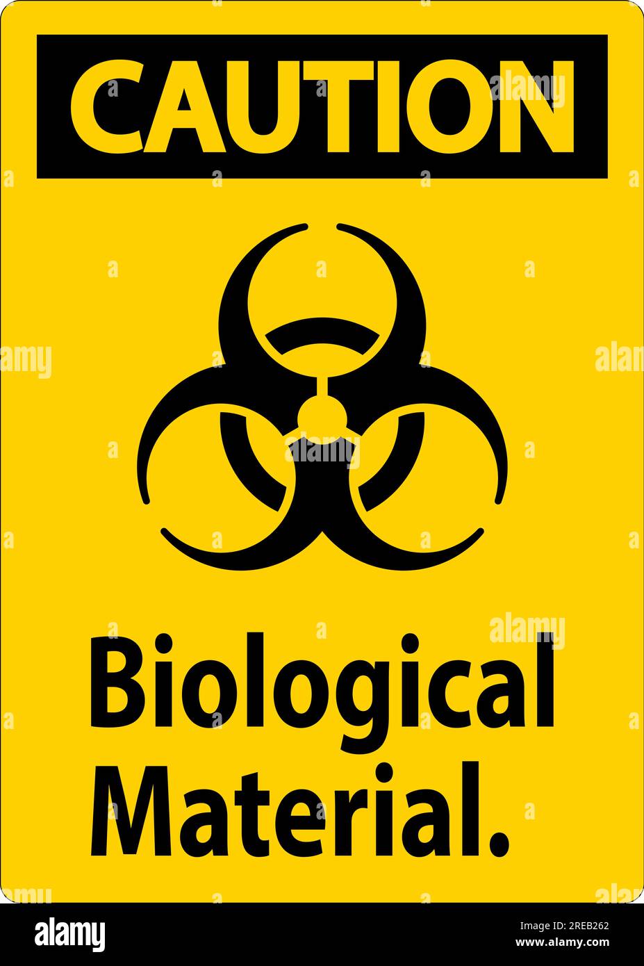 Caution Label Biological Material Sign Stock Vector Image & Art - Alamy