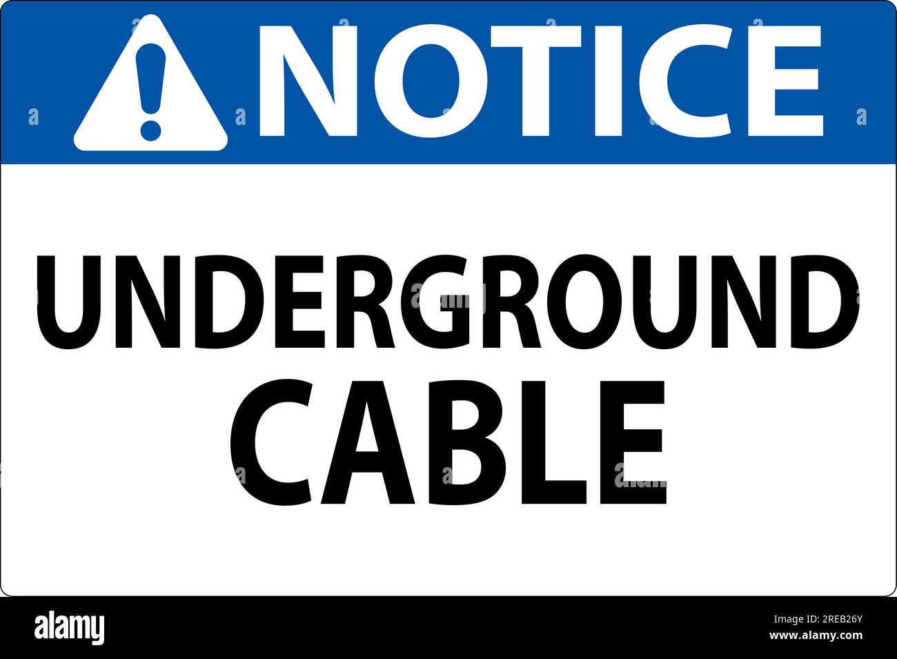Underground cable warning sign Stock Vector Images - Alamy