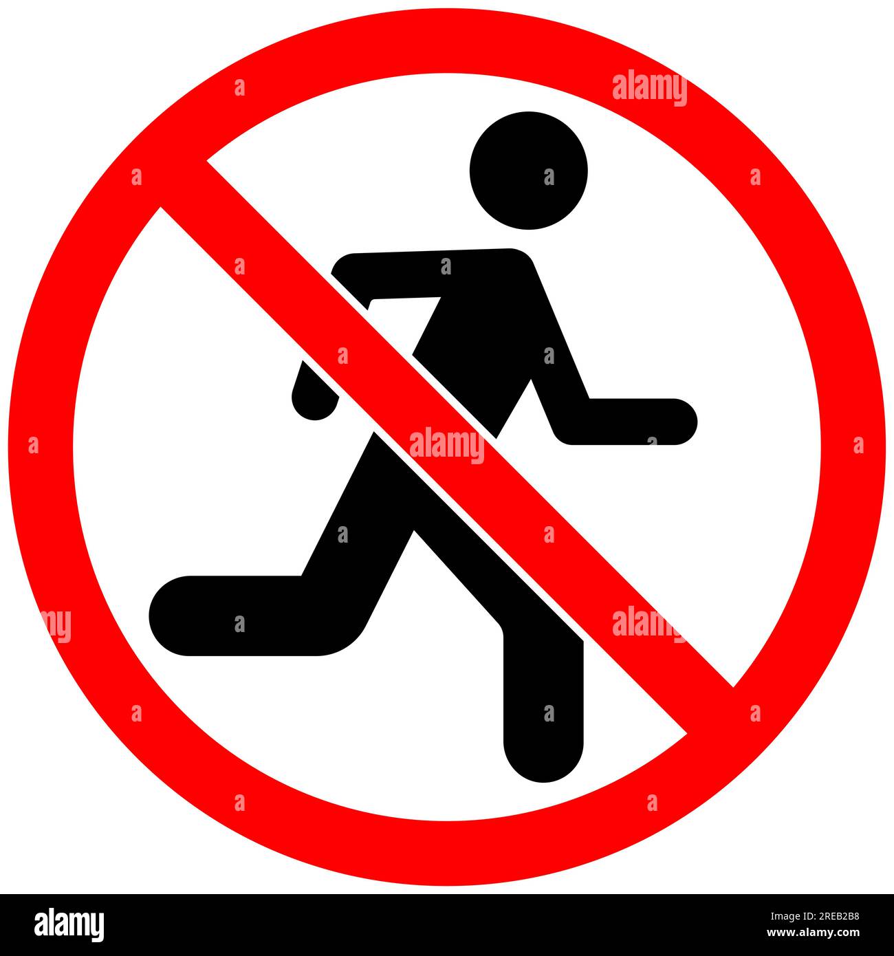 Prohibition Sign, No Running Symbol Stock Vector Image & Art - Alamy