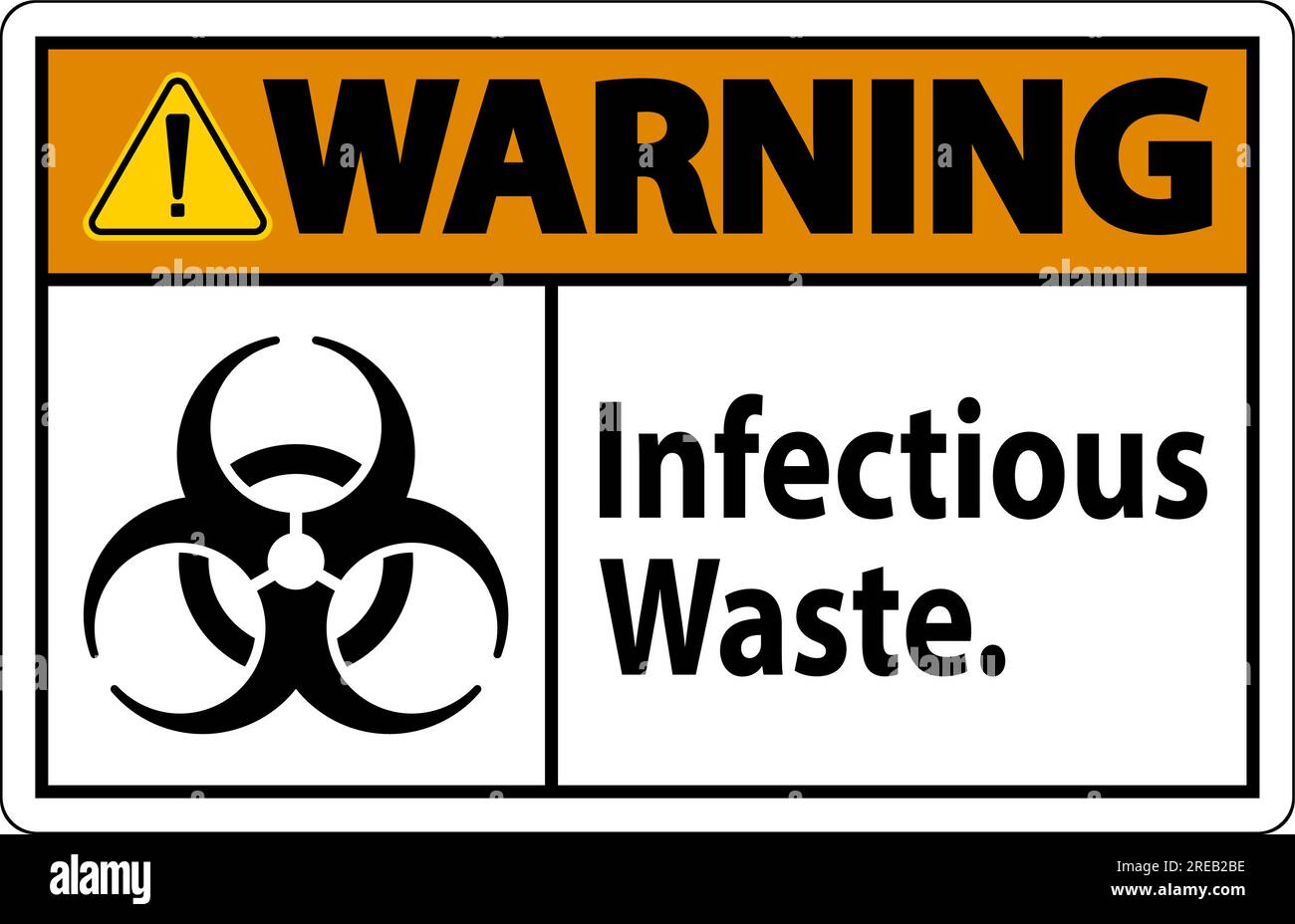 Warning Label Infectious Waste Sign Stock Vector Image & Art - Alamy