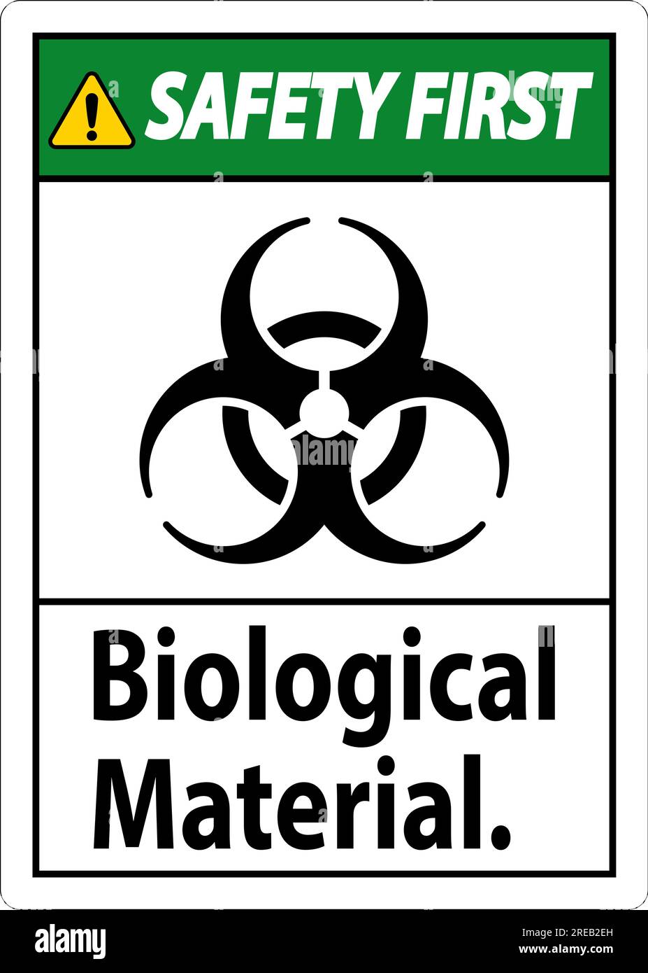 Safety First Label Biological Material Sign Stock Vector Image & Art ...
