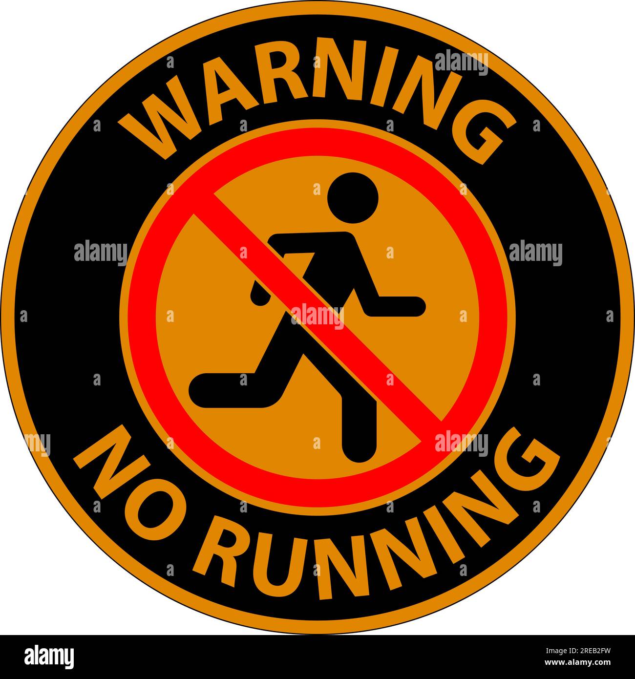 Prohibition Sign, No Running Symbol Stock Vector Image & Art - Alamy