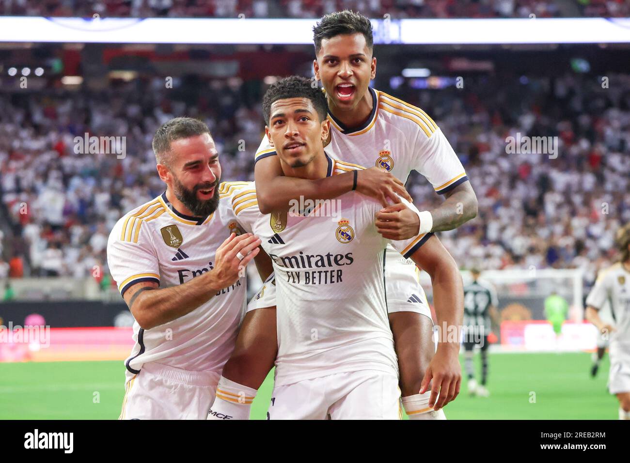 Houson, USA. 26th July, 2023. Jude Bellingham of Real Madrid celebrate ...
