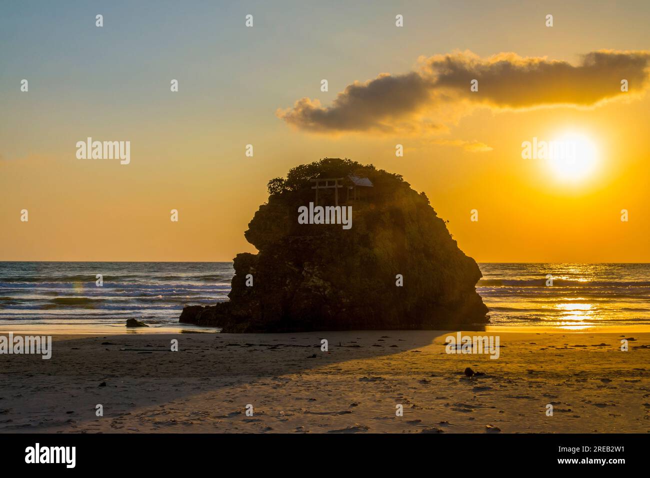 Sunset at Inasa Beach Stock Photo - Alamy