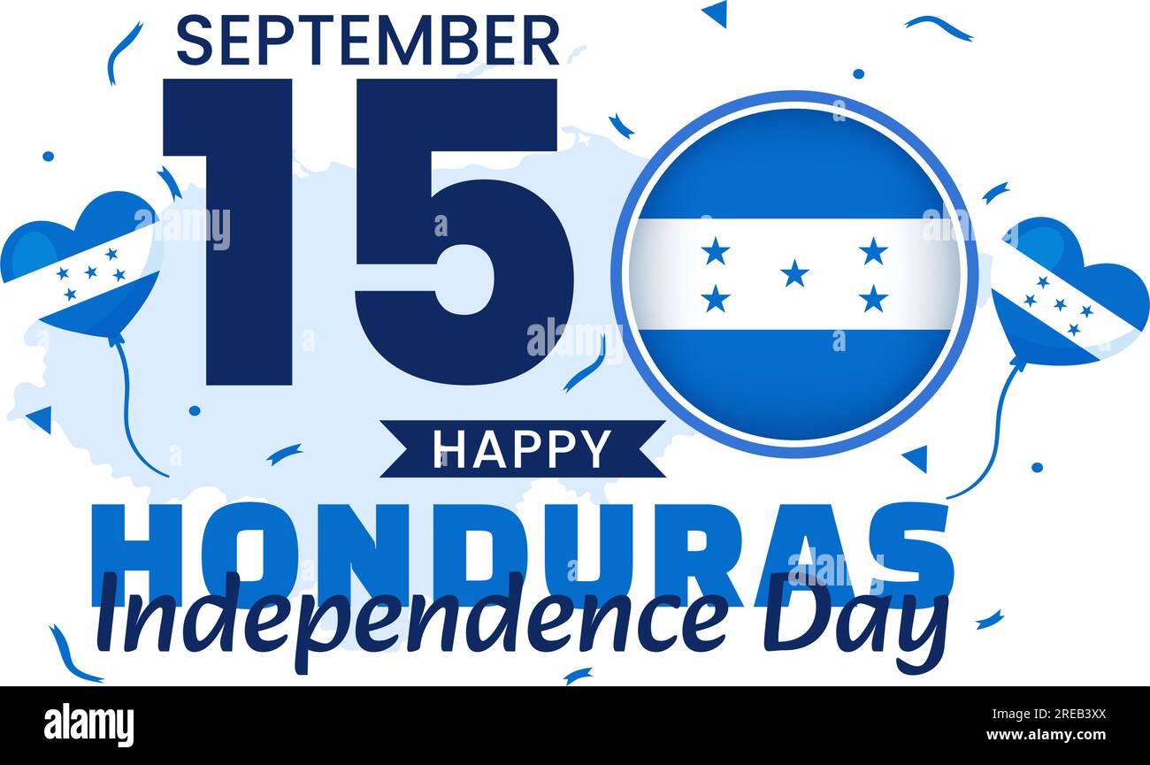 Happy Honduras Independence Day Vector Illustration on September 15 ...