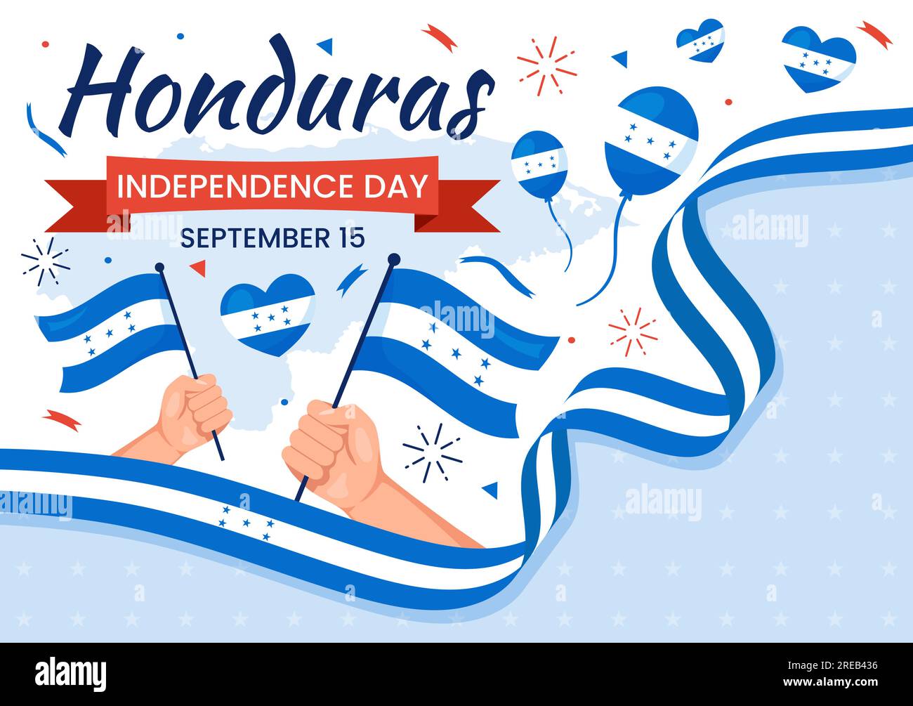 Happy Honduras Independence Day Vector Illustration on September 15 ...
