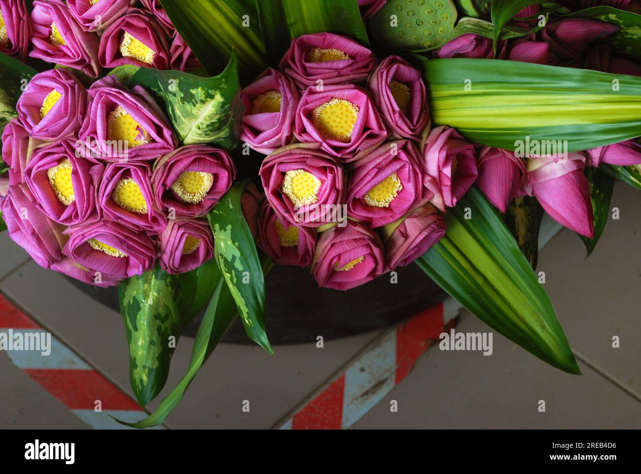 Bunch of flowers for sale at Port Vila market, Efate Island, Vanuatu ...