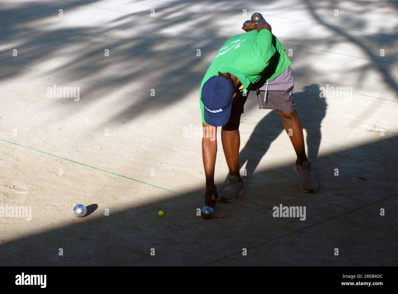 The game of boule being played in Vanuatu Oceania Stock Photo - Alamy