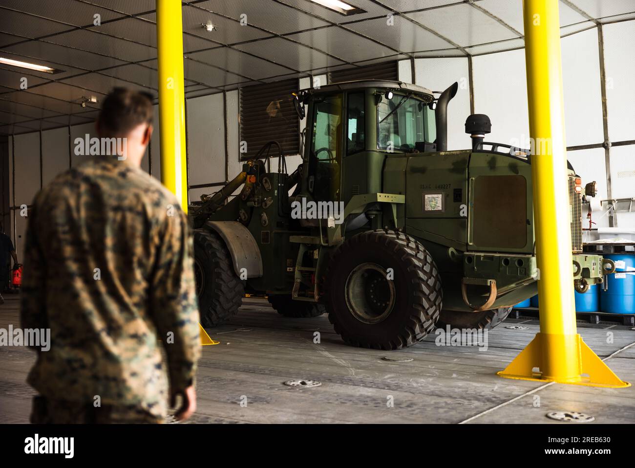A U.S. Marine Corps forklift with Marine Rotational Force – Darwin 23 ...