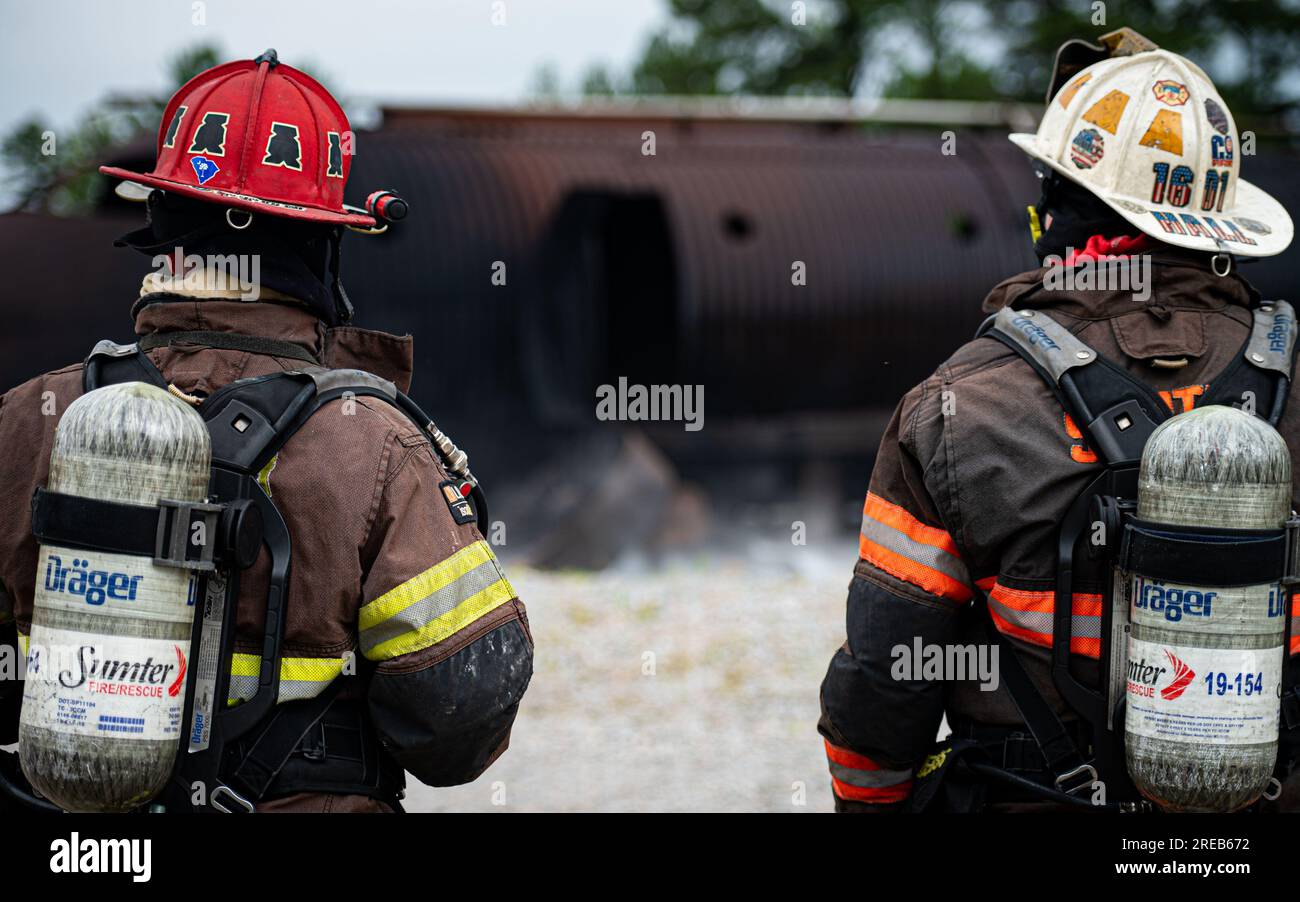 Sumter Fire Department students take part in an aircraft live fire ...