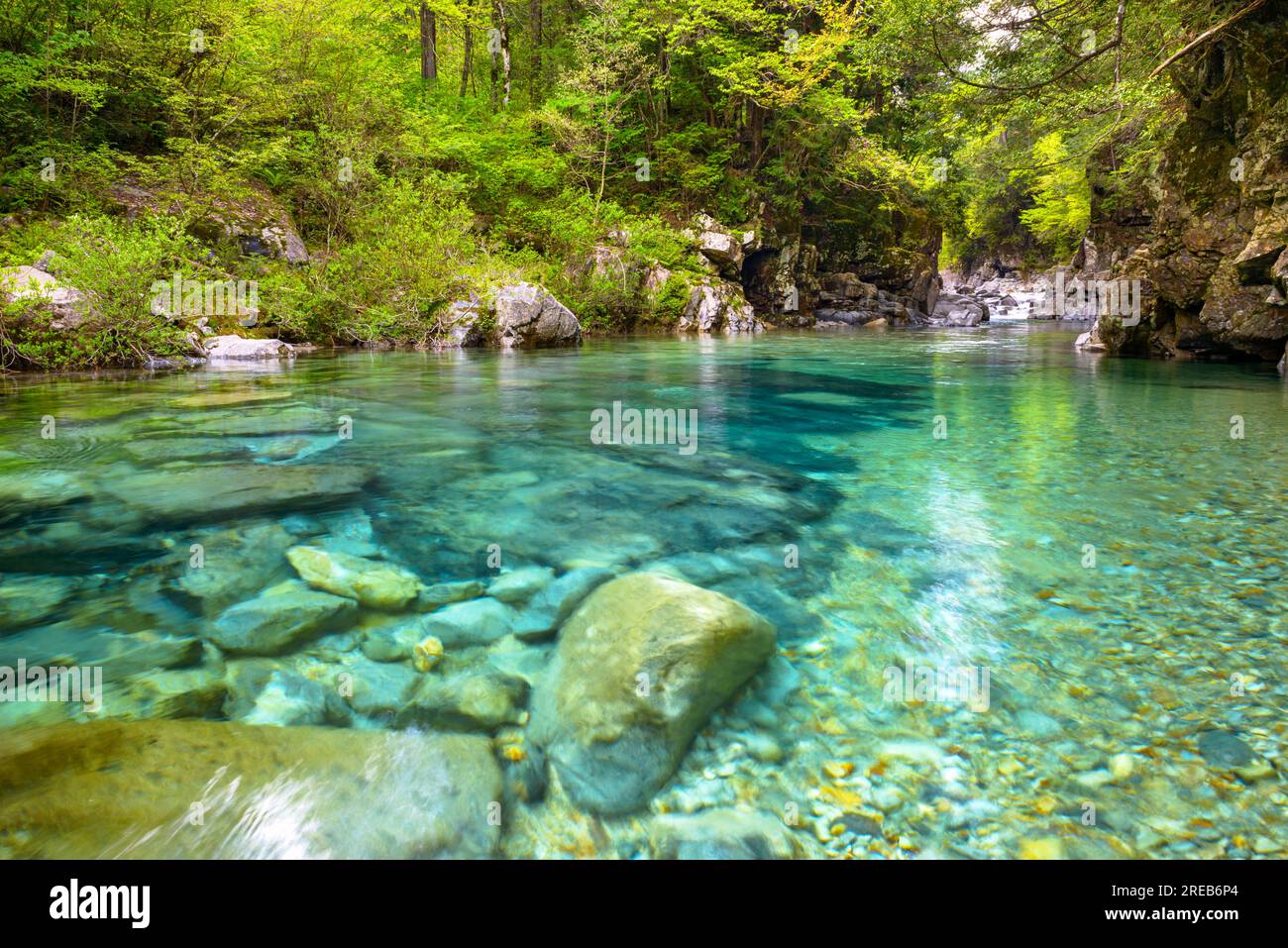Flow river in kiso valley hi-res stock photography and images - Alamy