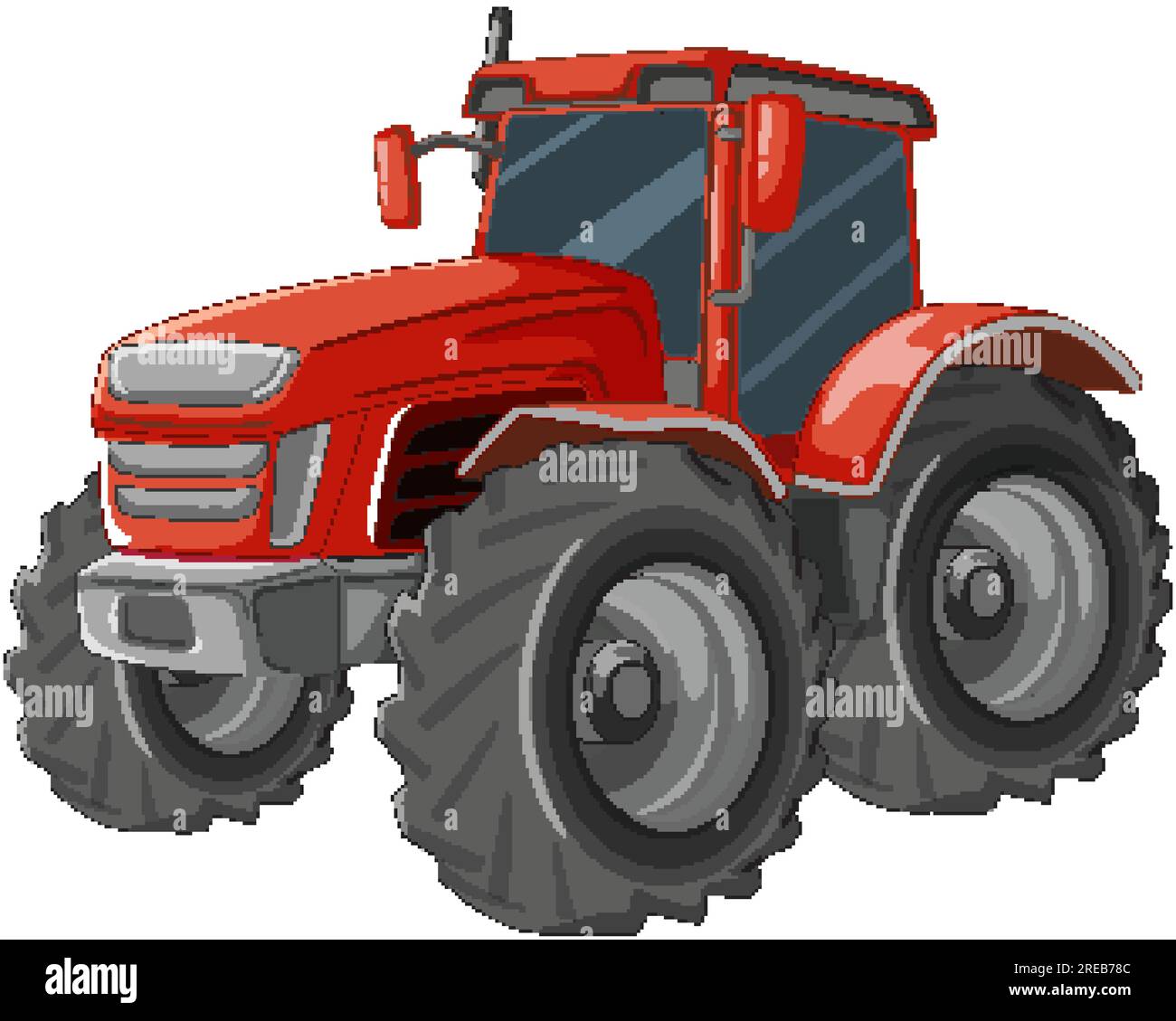 Isolated on white background, this vector cartoon illustration of a red ...