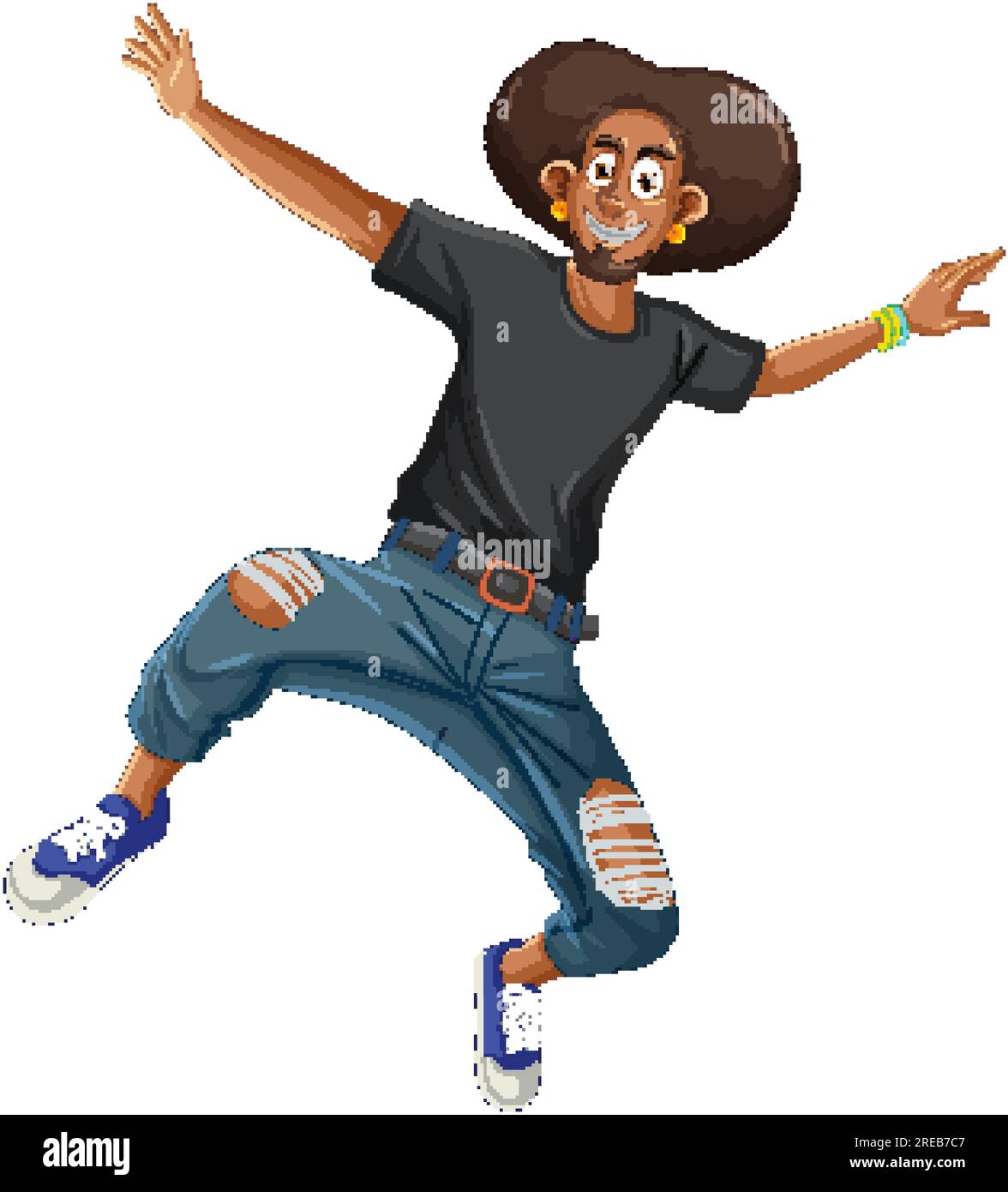 Men With Afro Clip Art