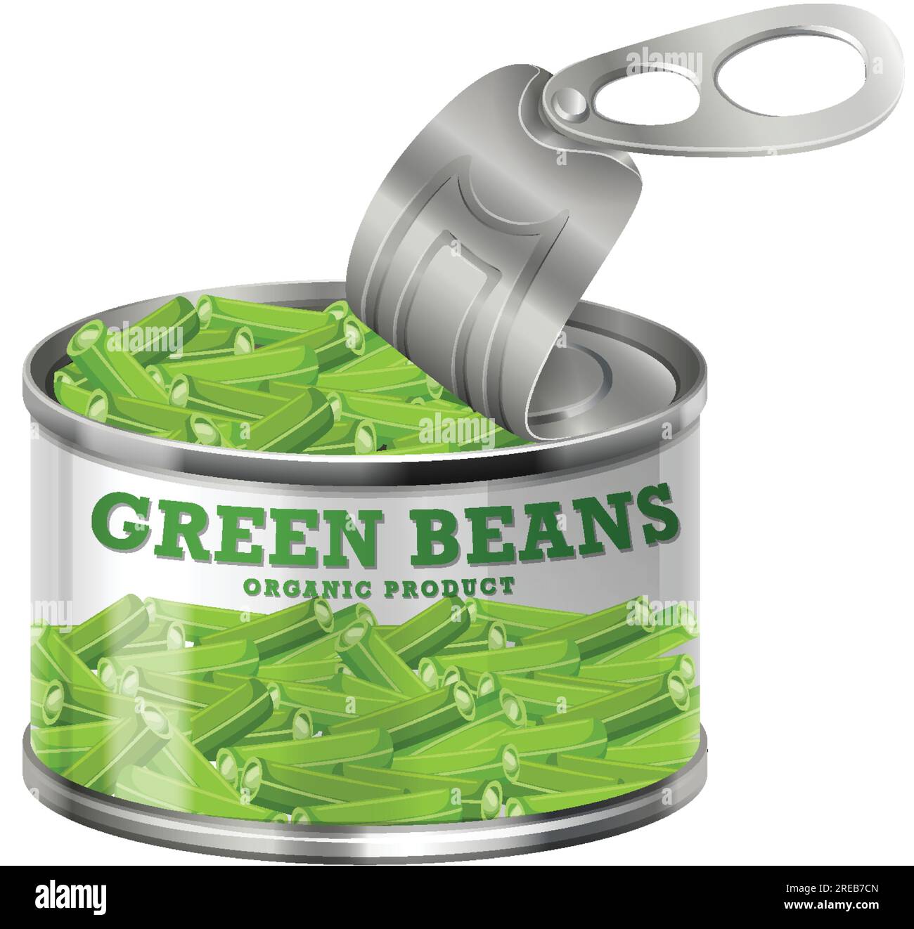 Green Beans Food Can Vector illustration Stock Vector Image & Art - Alamy