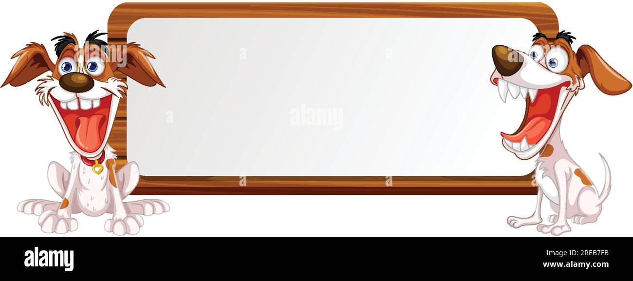 A cartoon illustration of a funny Jack Russell Terrier dog with a crazy ...