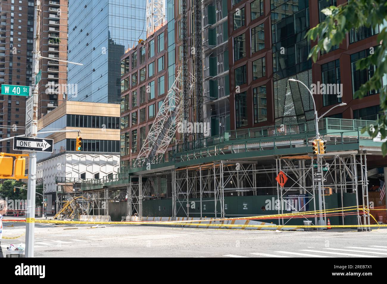 Emergency Services respond to a construction crane collapse after ...
