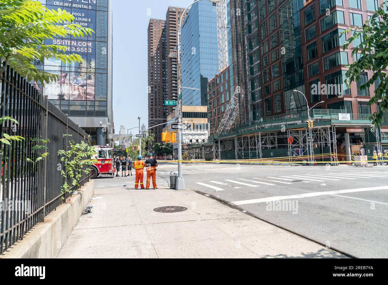 Emergency Services respond to a construction crane collapse after ...