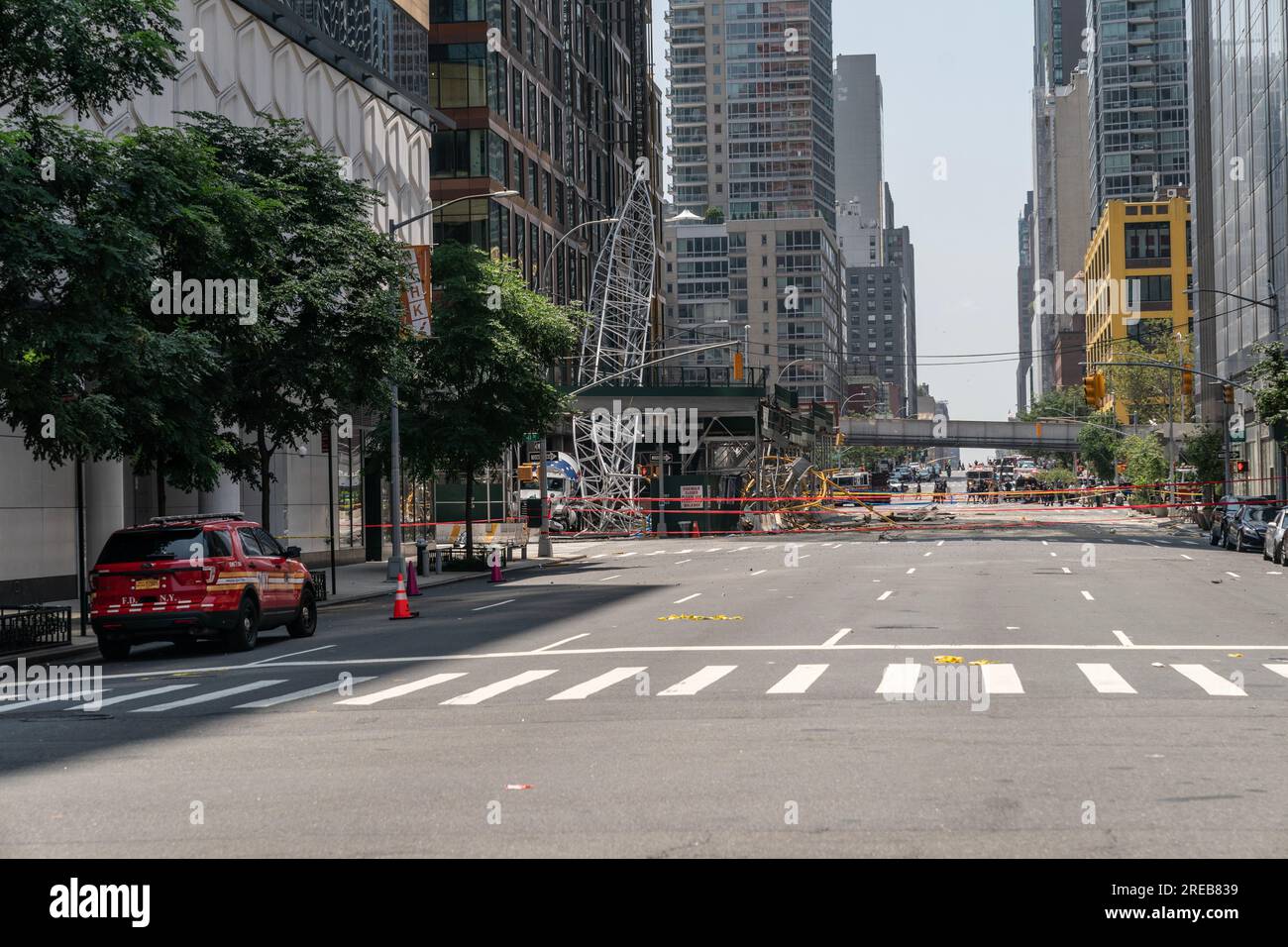 Emergency Services respond to a construction crane collapse after ...