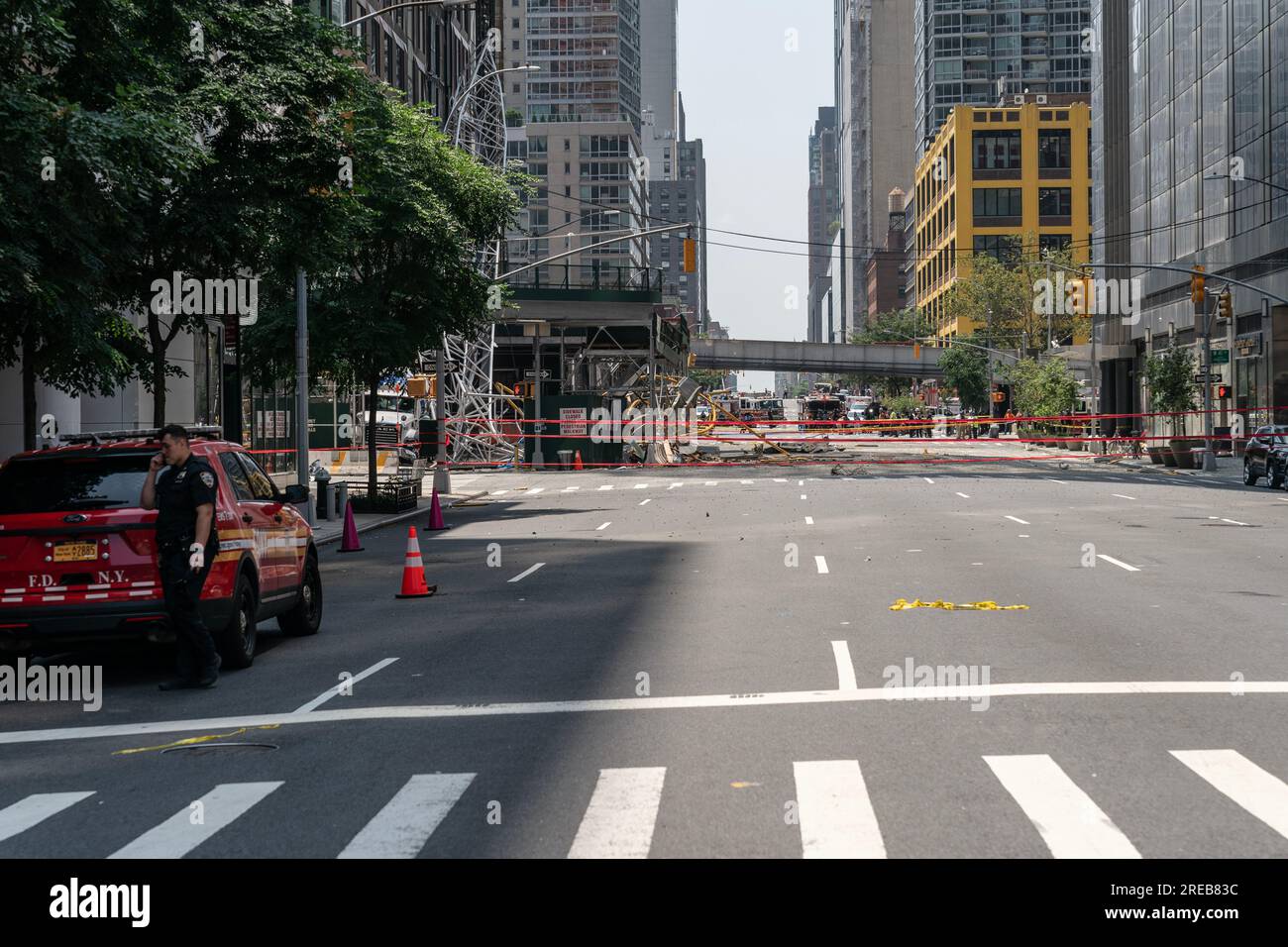 Emergency Services respond to a construction crane collapse after ...