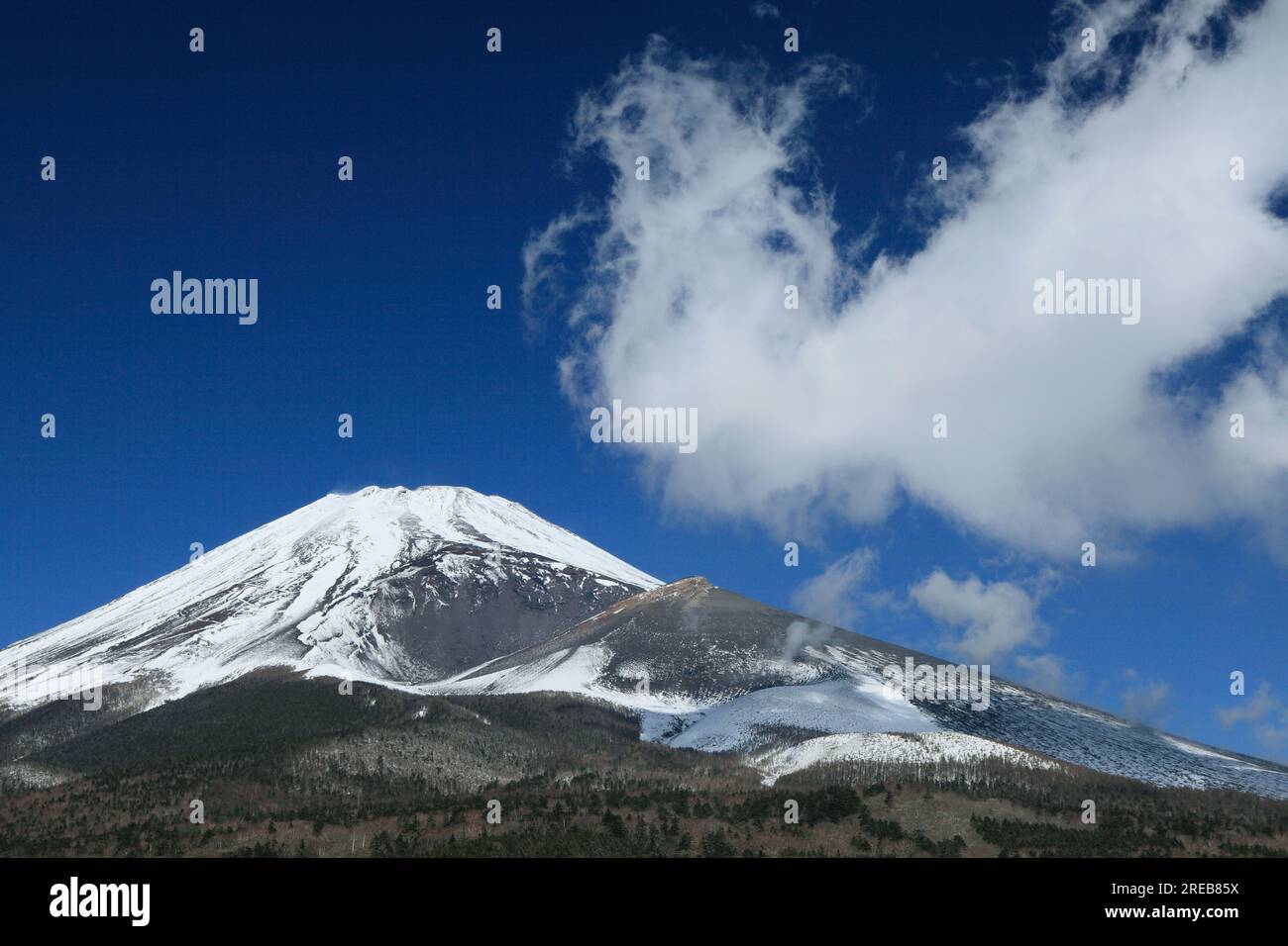 Hoei Crater and Mt Stock Photo - Alamy