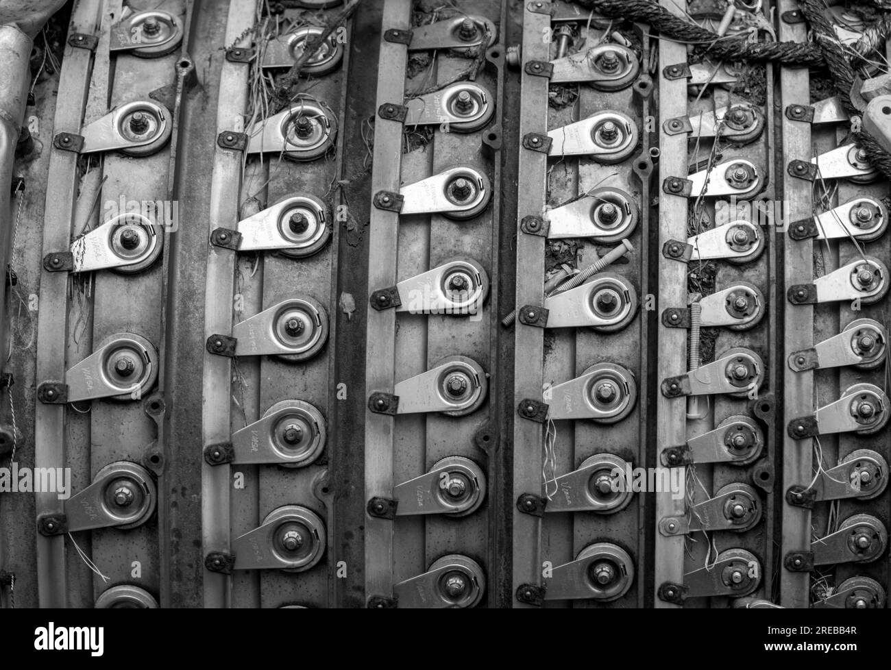 Airplane parts at the plane junkyard Stock Photo - Alamy