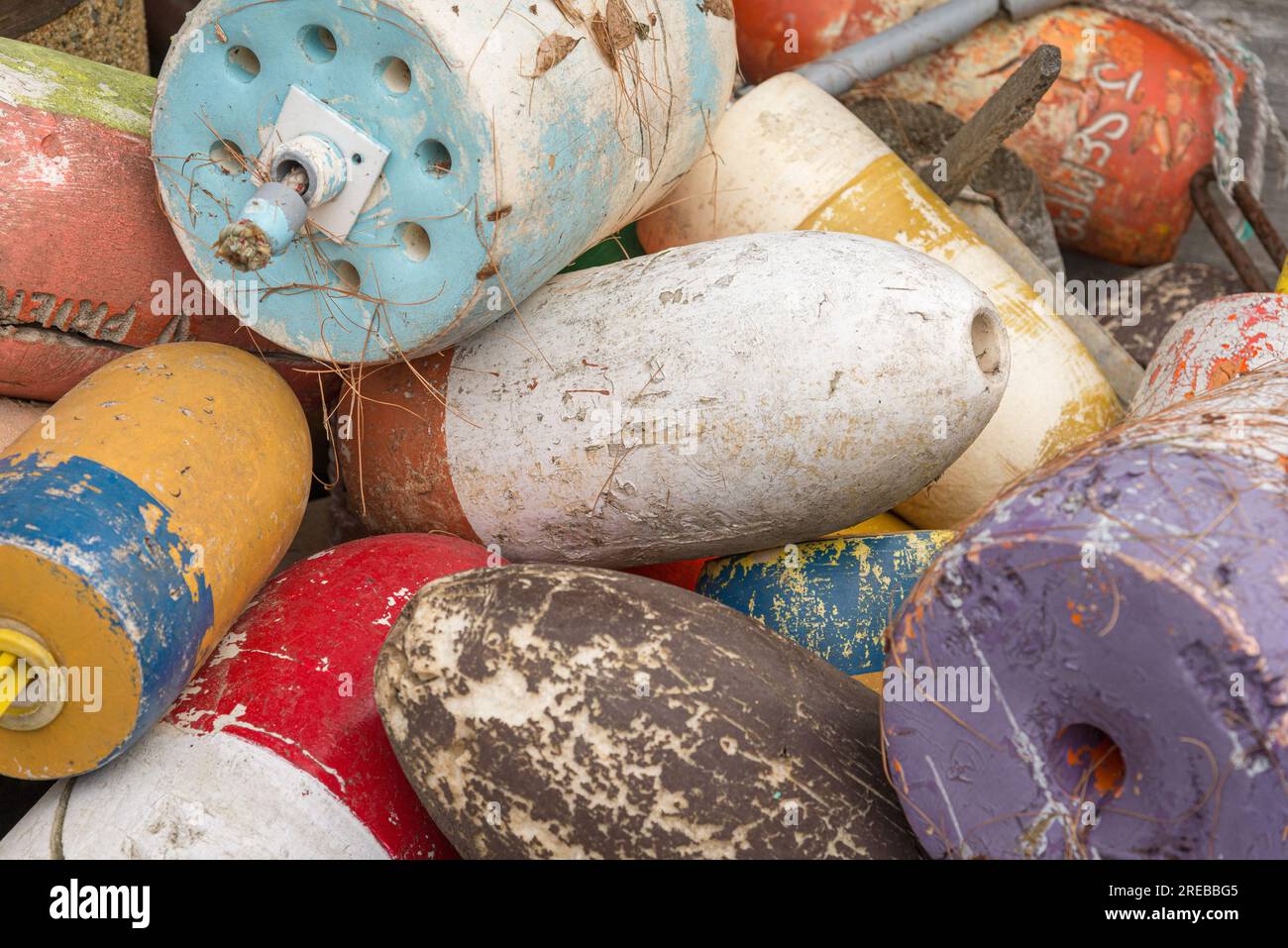 A collection of bouys Stock Photo - Alamy