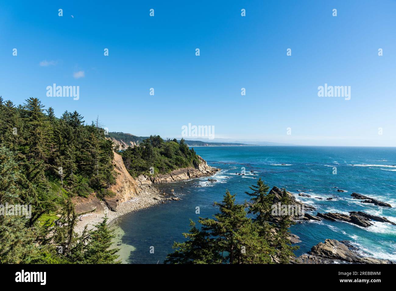 Stunning landscape seascape views on beautiful blue sky summer ...