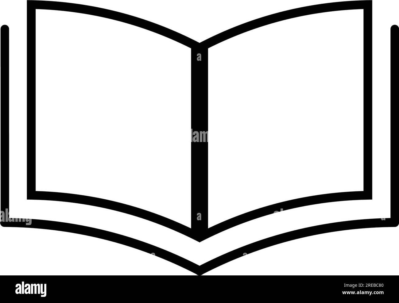 Open book icon line design template vector isolated Stock Vector Image & Art - Alamy