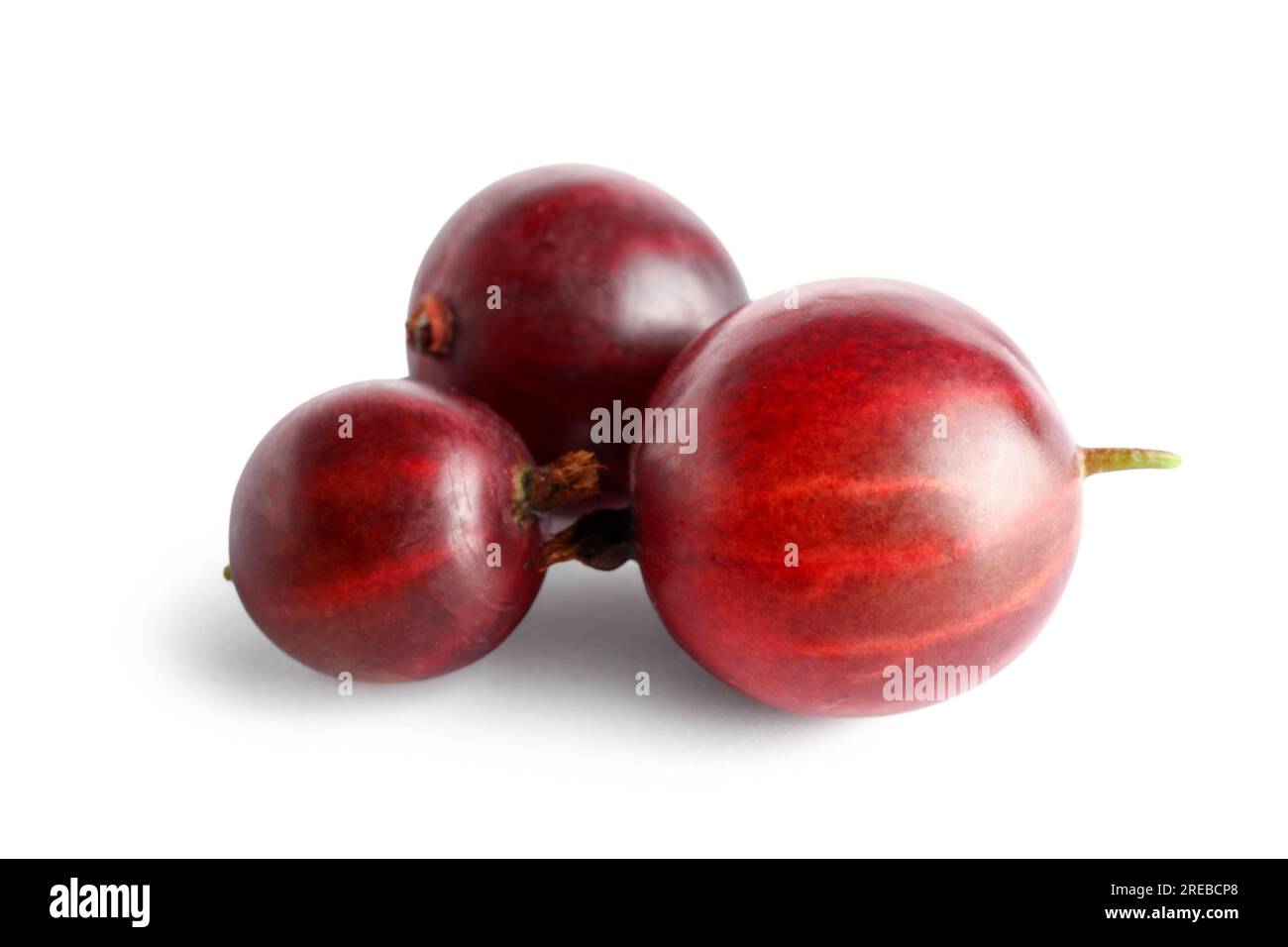 Fresh gooseberries on white background Stock Photo - Alamy