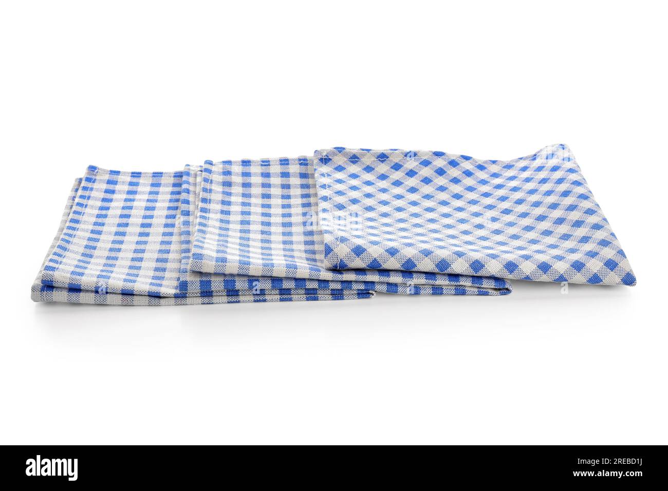 Set of clean napkins isolated on white background Stock Photo - Alamy