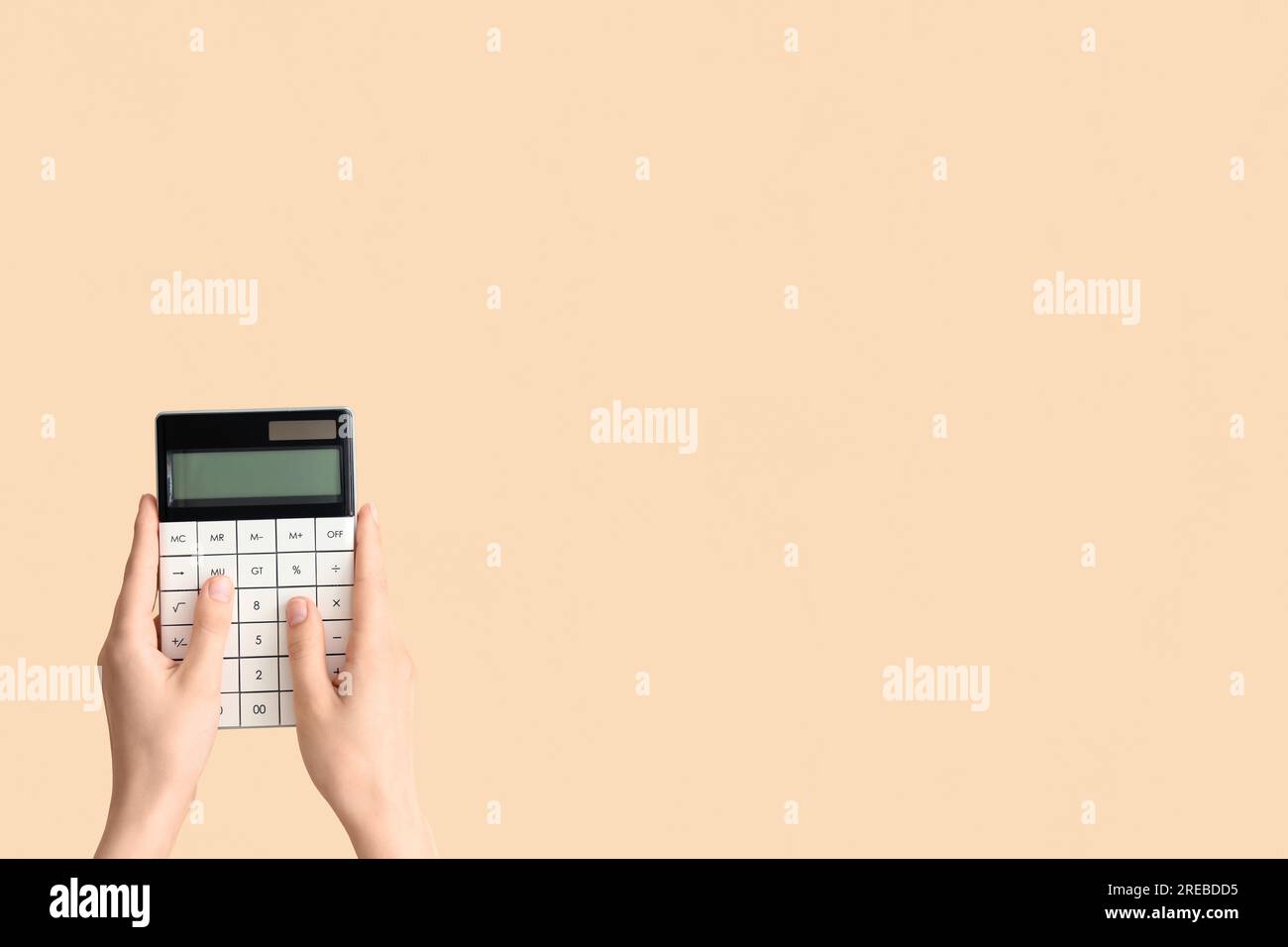 Closeup on modern female calculator hi-res stock photography and images ...