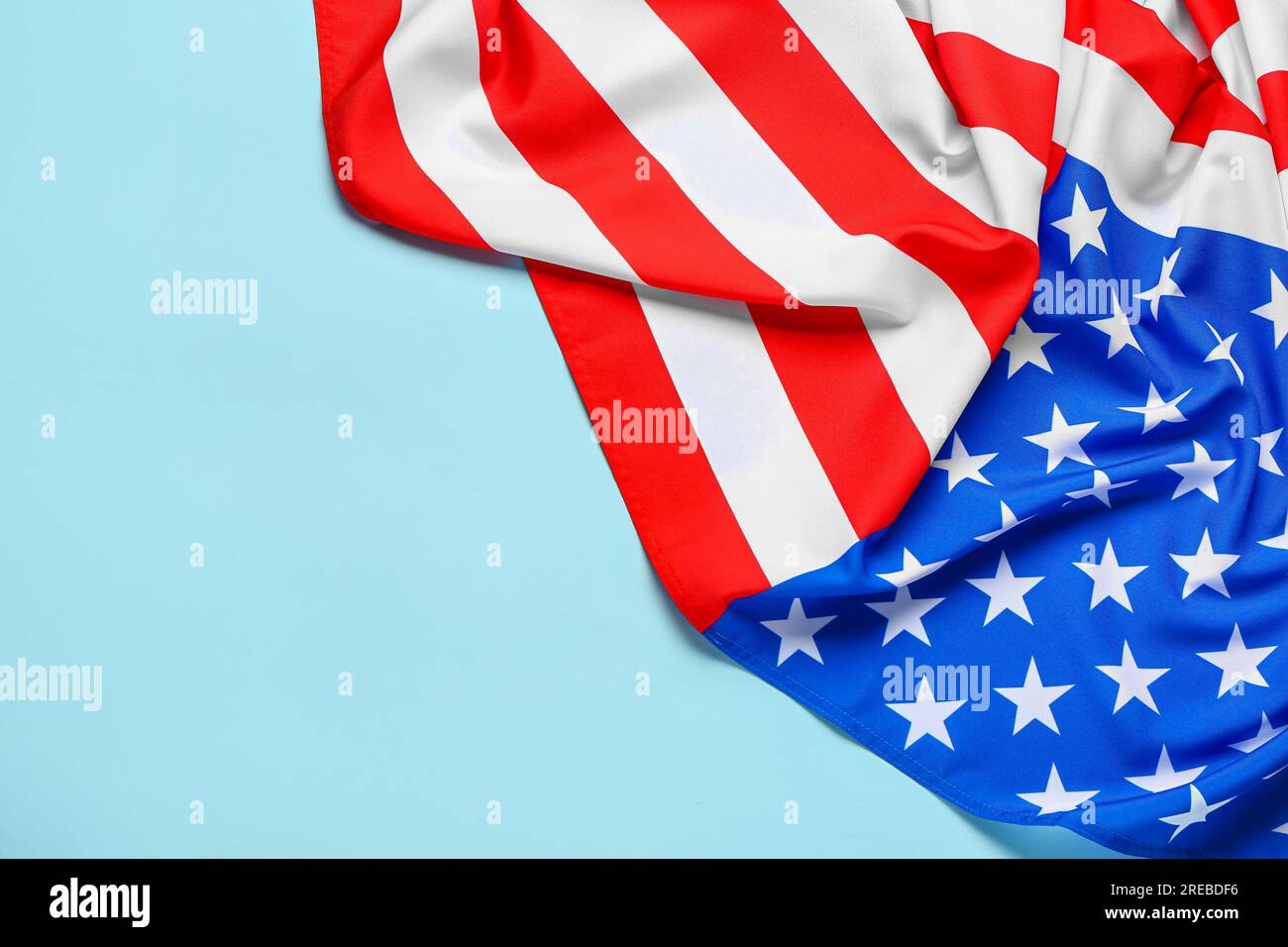 Flag of USA on blue background Stock Photo - Alamy
