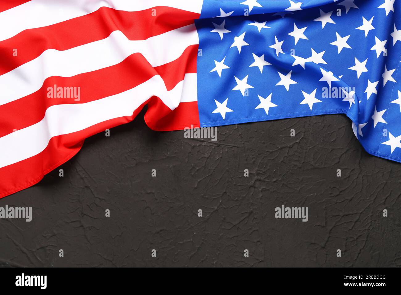 Flag of USA on black background Stock Photo - Alamy