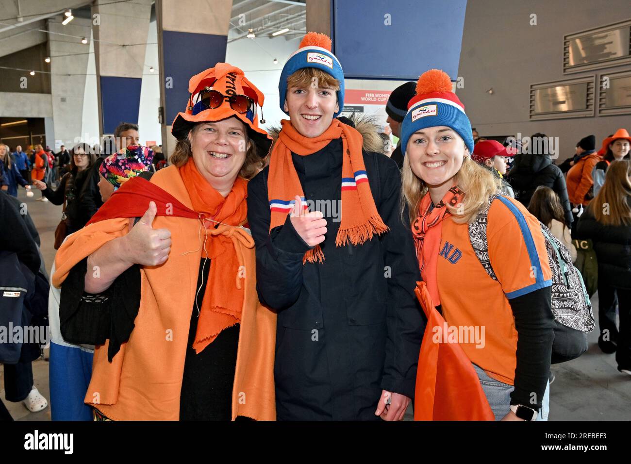 Fukuoka, Japan. 27th July, 2023. WELLINGTON - Fans from the Netherlands ...