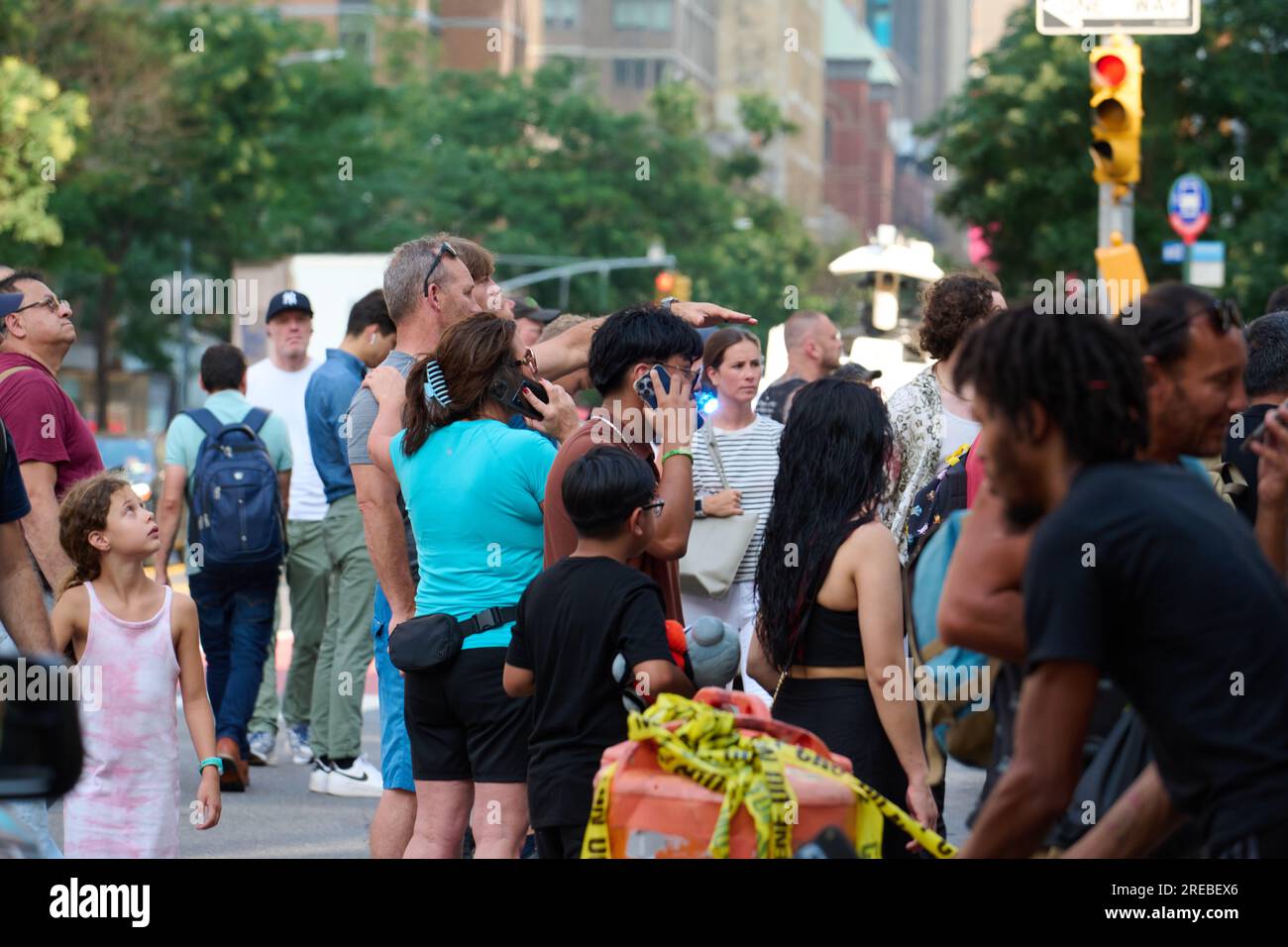New York, New York, USA. 26th July, 2023. Spectators watch emergency ...