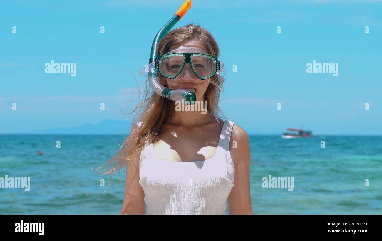 Taking off bikini hi-res stock photography and images - Alamy