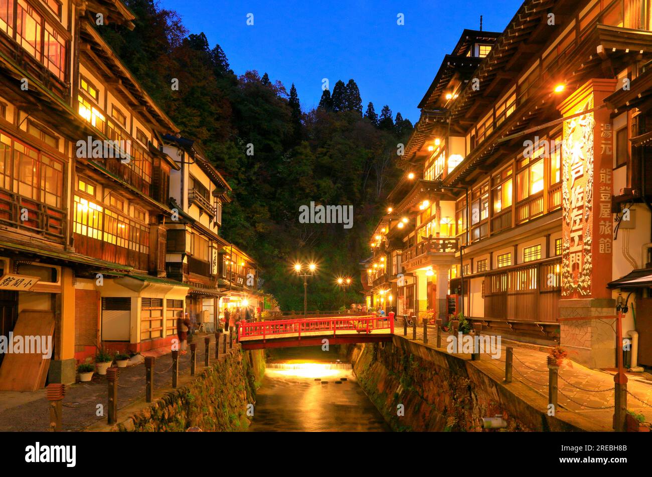Ginzan Onsen in Autumn Stock Photo - Alamy