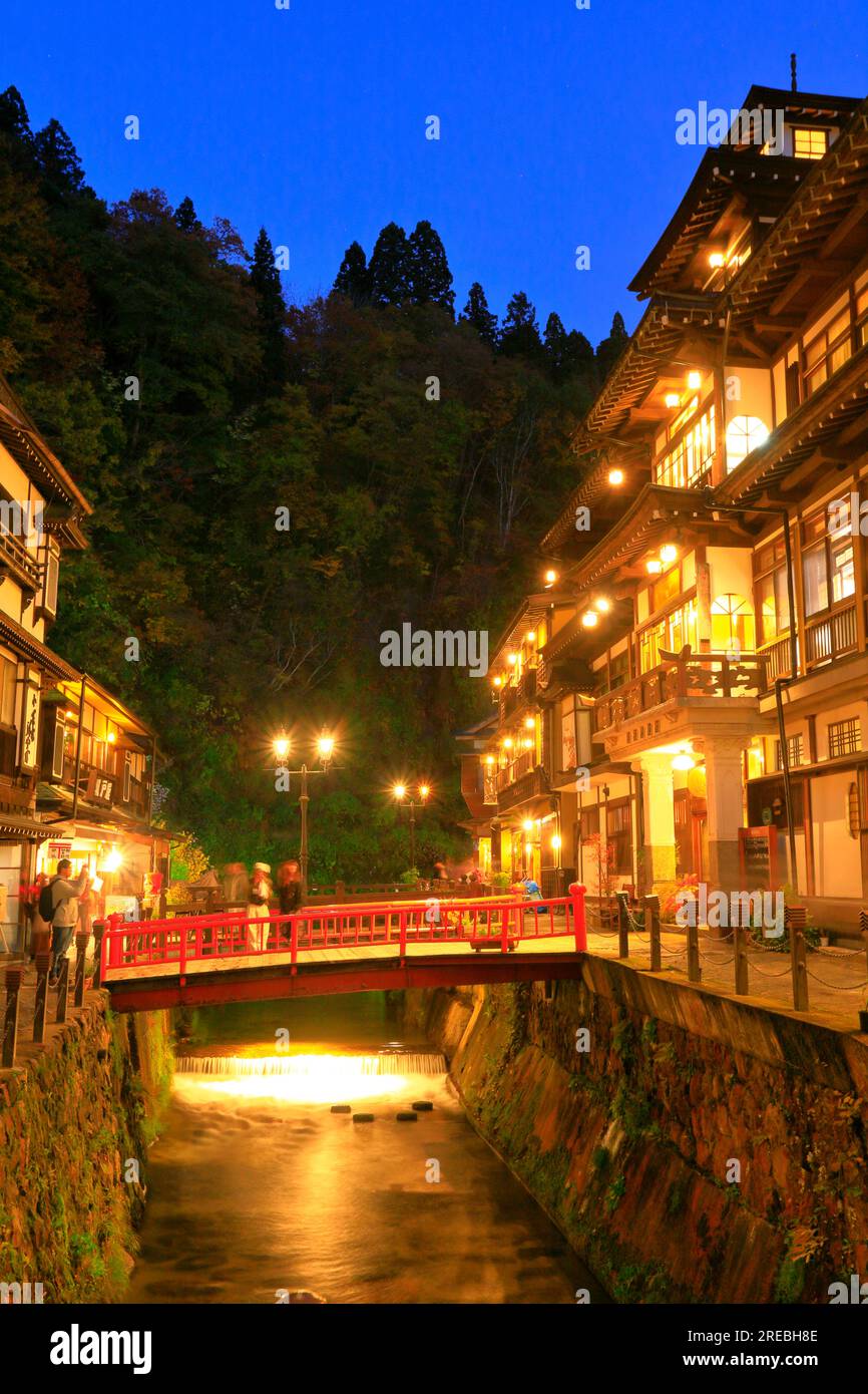 Ginzan Onsen in Autumn Stock Photo - Alamy