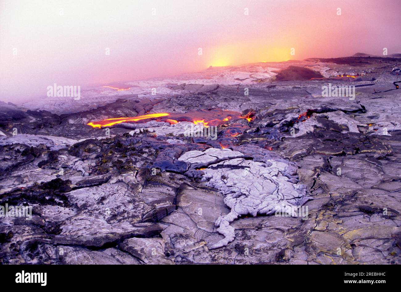 Kilauea Volcano lava flow, Big Island, Hawaii Stock Photo - Alamy