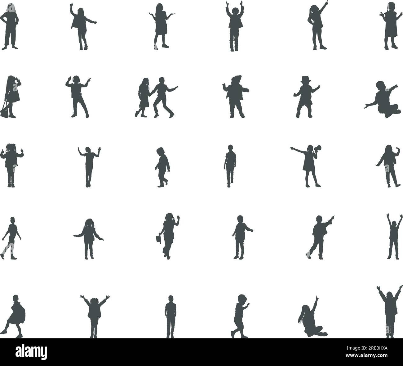 Kids silhouette, Children silhouettes, Children kids silhouette, Kids ...