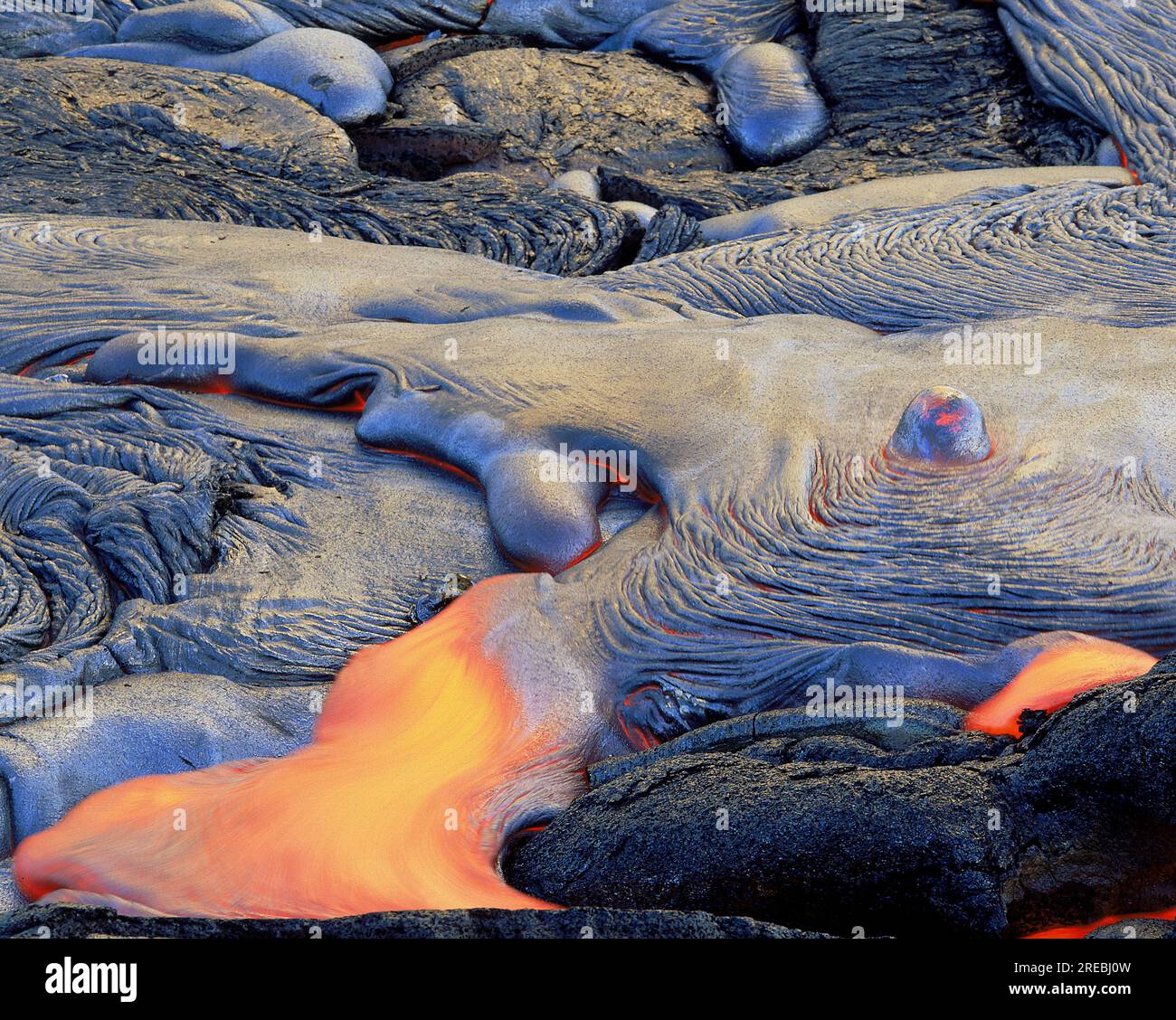 Lava flow from Kilauea Volcano, Big Island of Hawaii Stock Photo - Alamy