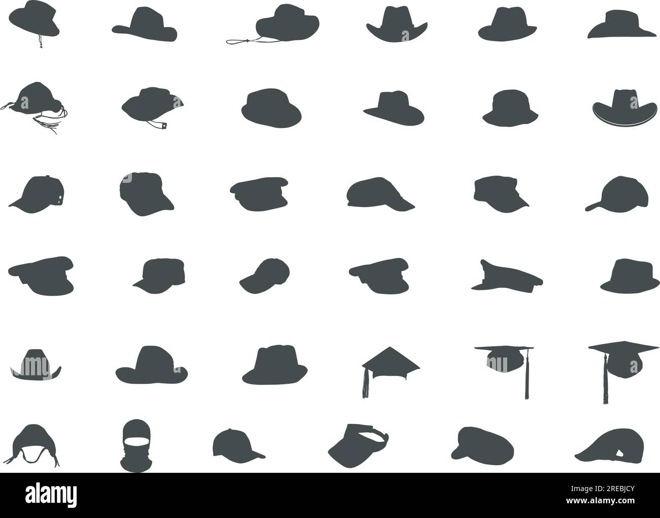 Caps and hats silhouette, Caps and hats SVG, Caps and hats clip art ...