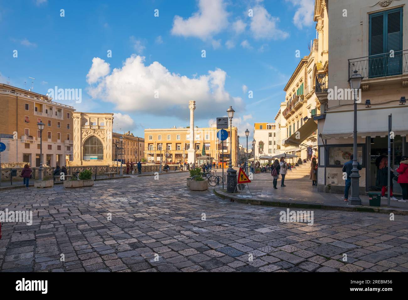 Lecce, Italy - 29th Dec 2022: Street leading to Piazza Sant'Oronzo. On ...