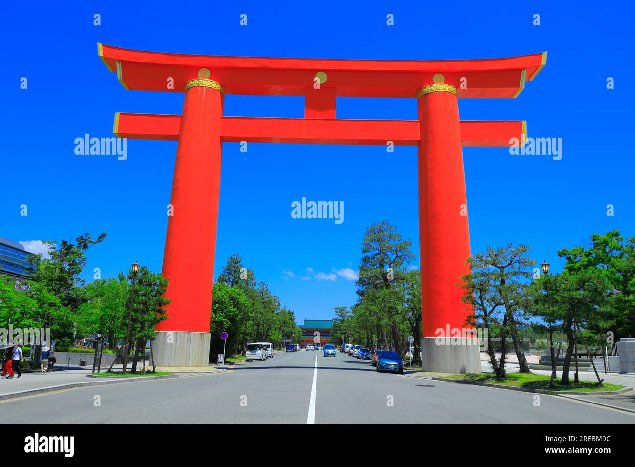 Torii of Heian Shrine Stock Photo - Alamy